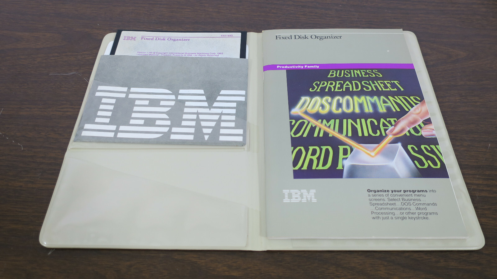 IBM PC Fixed Disk Organizer V1.0 Software Package w/ 5.25" & 3.5" Disk ...