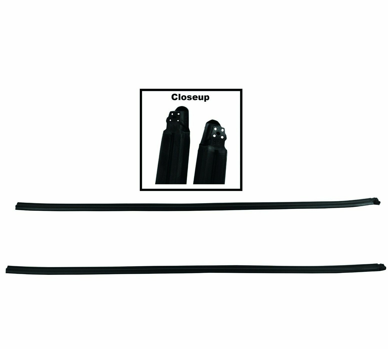 1964~1965 Chevelle Door Window Glass Run Channel Weatherstrip Seal Pair ...