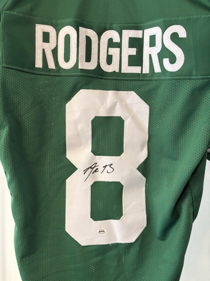 Aaron Rodgers Autographed Signed New York Jets Pro Style Jersey W/ COA ...