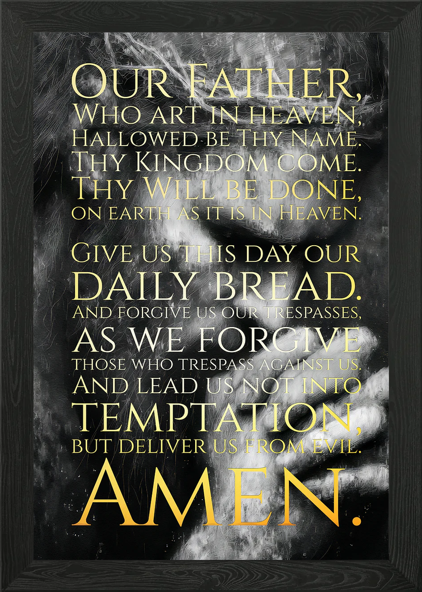 Our Father Prayer Art Framed Wall Art Poster Canvas Print Picture | eBay UK