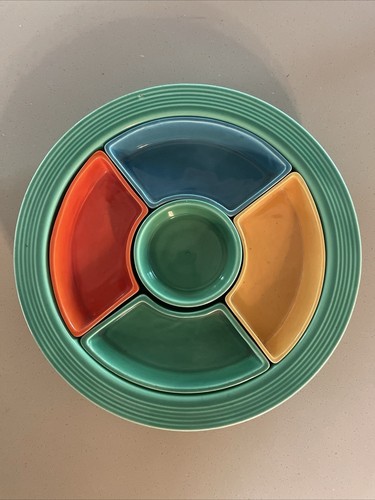 Vintage Fiesta Relish Tray 4 Colors complete Fiestaware HLC Homer ...