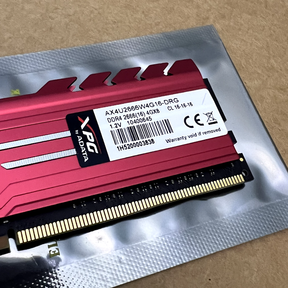XPG Adata DDR4 4gb Desktop Memory 2666 CL 16-16-16 red AX4U2666W4G16 ...