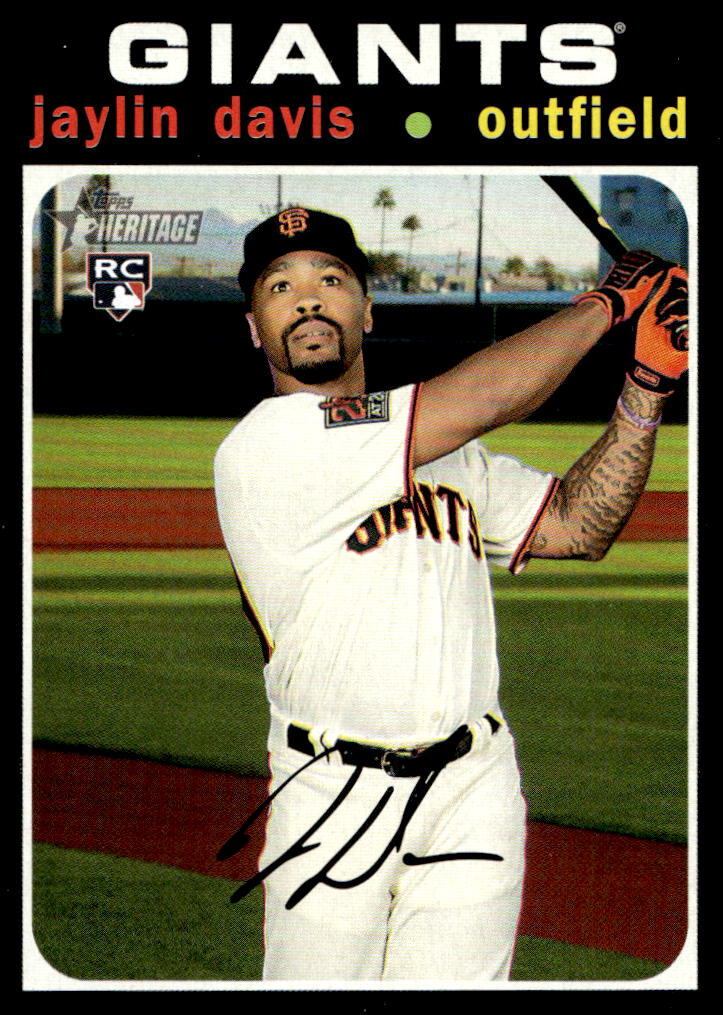 2020 Topps Heritage 546 Jaylin Davis San Francisco Giants RC Baseball ...