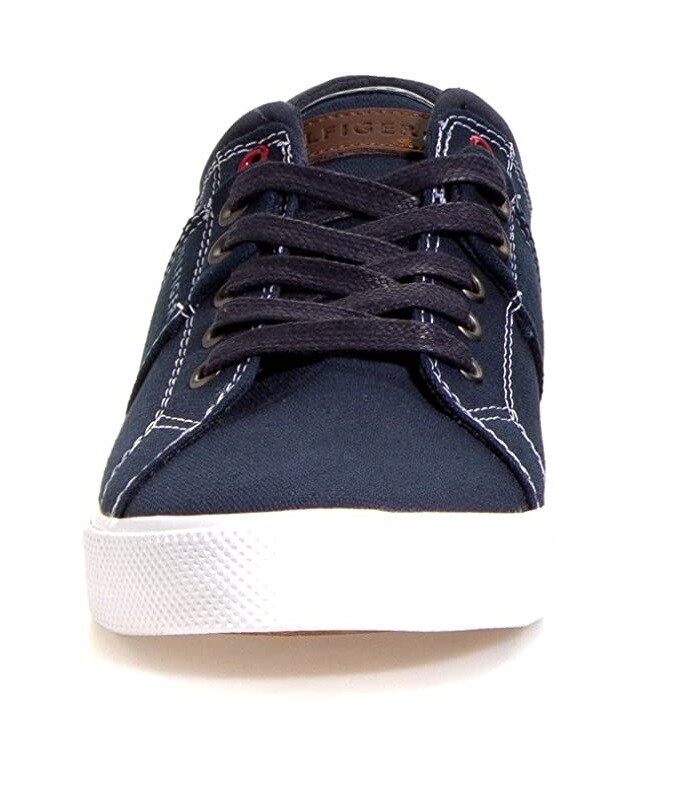 New Tommy Hilfiger Men's Robbie Canvas Lace-up Sneaker Shoes Navy Size ...