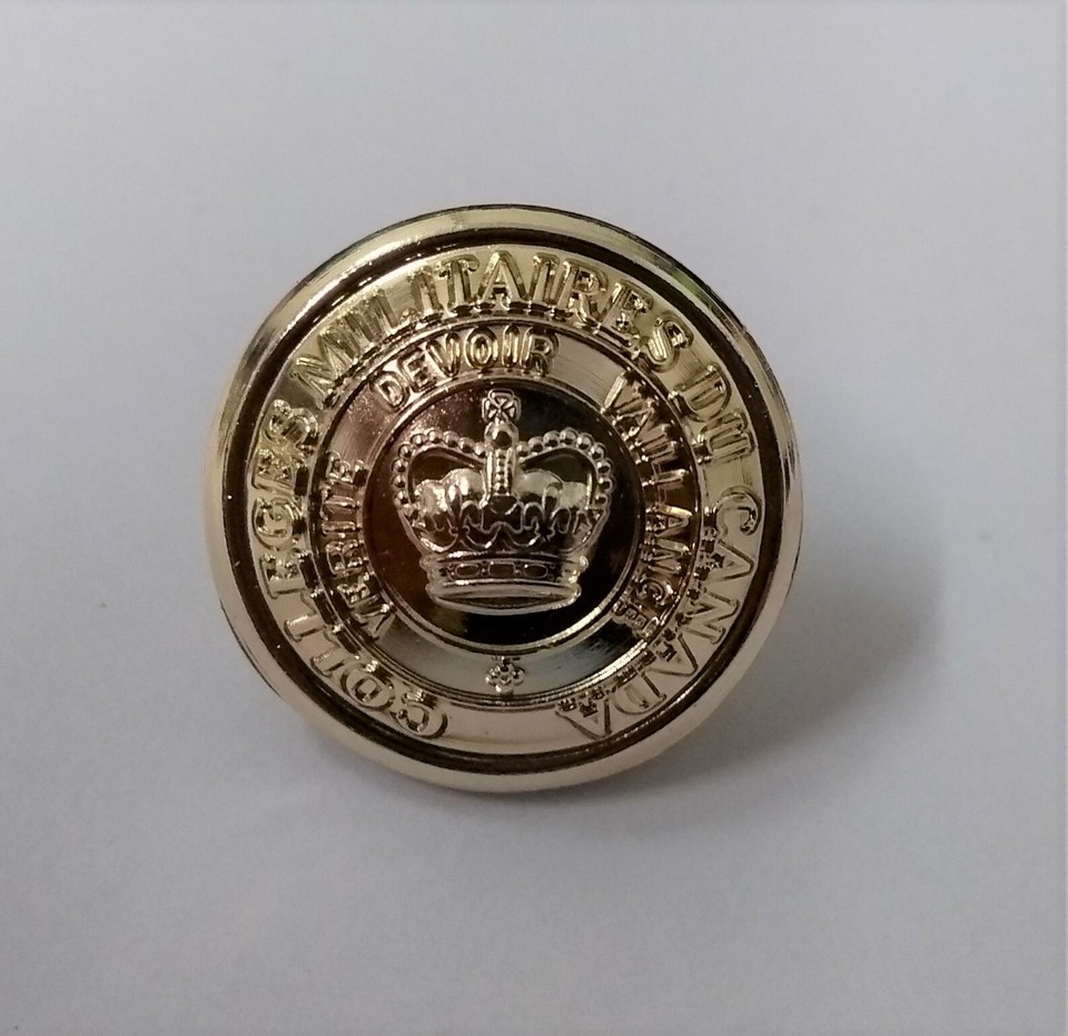 Genuine Canadian RMC CMR Military College 19mm Large Dress Buttons ...