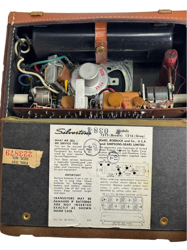 Vintage Sears Silvertone 600 Model 220 Portable All Transistor Radio ...