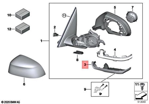 Genuine BMW X3 X4 M X5 G01 G02 G05 G07 Lower Housing Section Left ...