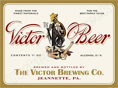 The Victor Brewing Company Victor Beer Label Metal Sign 3 Sizes to ...