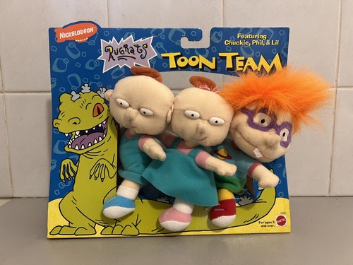 Nickelodeon Rugrats Toon Team Chuckie Phil & Lil 1997 Mattel Plush Toy ...
