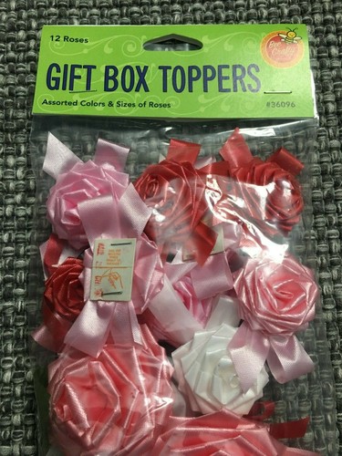 GIFT BOX TOPPERS. 12 ASSORTED COLORS & SIZES OF ROSES. | eBay