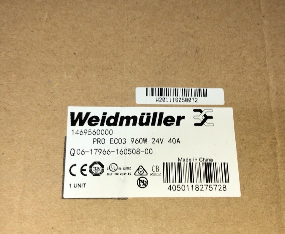 Weidmuller 1469560000 PRO ECO3 Power Supply 960W 24V 40A | eBay