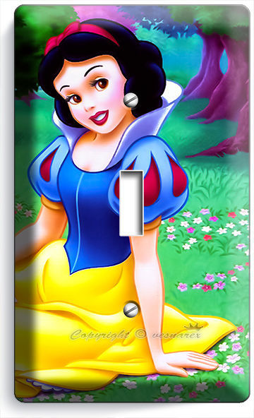 SNOW WHITE PRINCESS 1 GANG LIGHT SWITCH WALL PLATE KIDS PLAY GAME ROOM ...