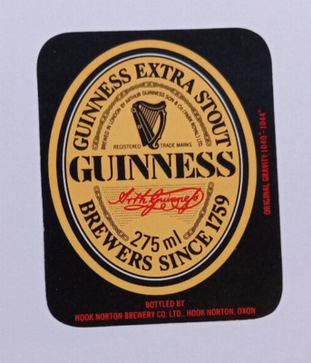 Guinness - Hook Norton - 275 ml - Vintage Beer Label | eBay UK