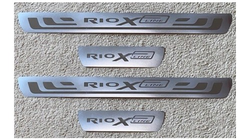RIO 'X' MODEL (2017 - 2022) DOOR SILL SCUFF PROTECTOR PLATES LOGO ...