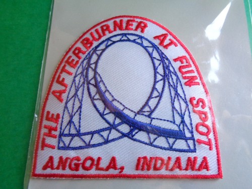 THE AFTERBURNER AT FUN SPOT IRON ON PATCH RARE ROLLER COASTER ANGOLA ...