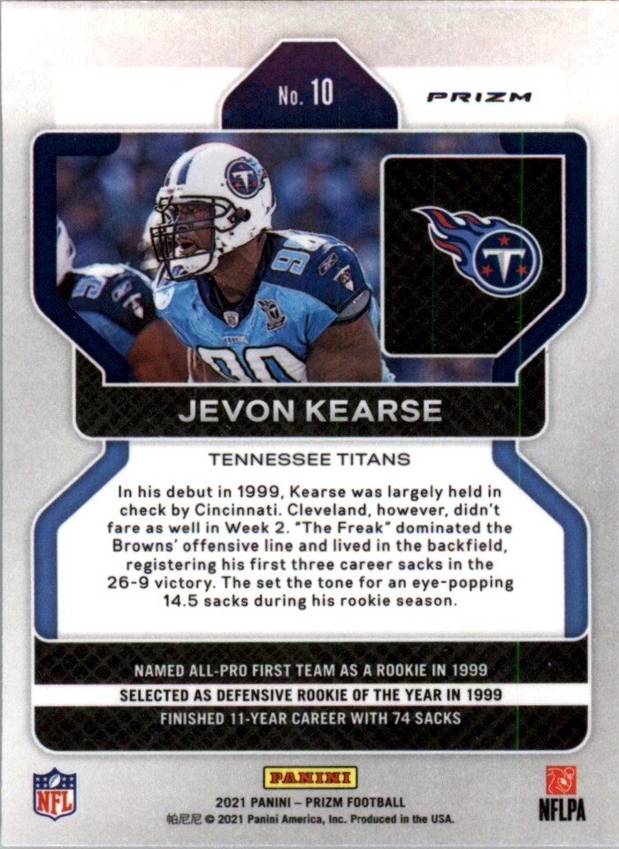 2021 Panini Prizm Jevon Kearse Tennessee Titans #10 Orange Disco | eBay