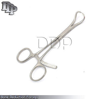 Surgical Bone Reduction Forceps 5.5" Orthopedic Curved Long Ratchet ...