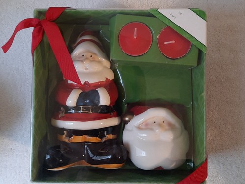Santa Tea Light Set 4 Piece By Holiday Time | eBay
