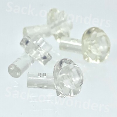 LEGO 10x New Clear Minifig Posing Stand Hand to Peg Connector Brick ...