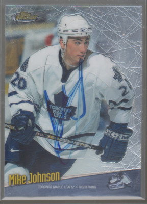 Autographed 98/99 Finest Mike Johnson - Maple Leafs | eBay