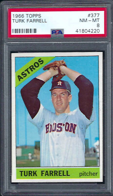1966 TOPPS #377 TURK FARRELL Houston Astros sharp/well CENTERED/clean ...