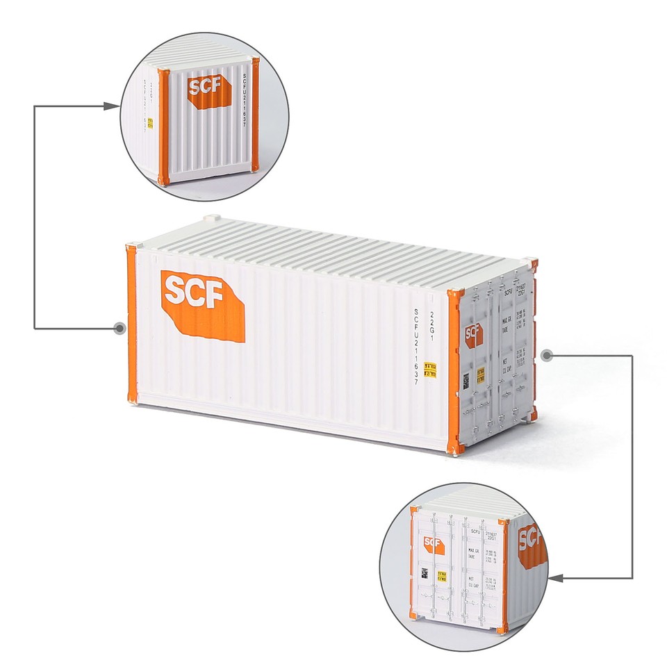 Evemodel N Scale 1:160 20ft Shipping Container 20' Cargo Box Model ...