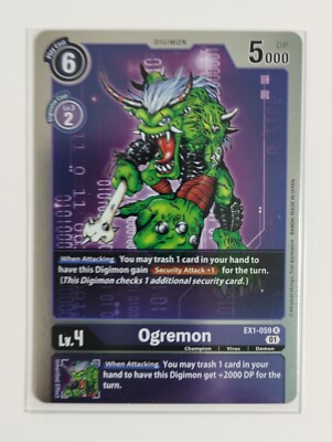 Digimon TCG *Ogremon* EX1-059 Rare 01 | eBay