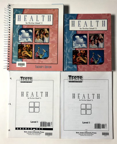 BJU Bob Jones 9 -12 HEALTH Christian Schools Student Teacher COMPLETE ...