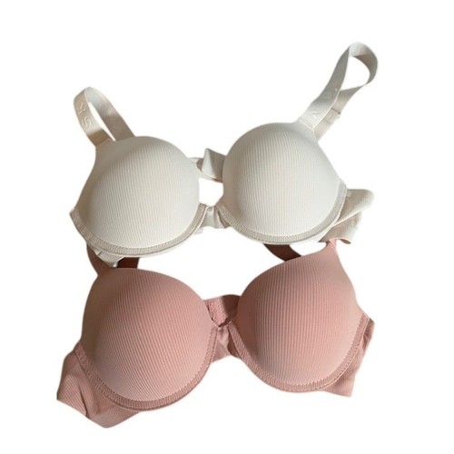 Danskin Intimates Set of 2 Pink White Bra Adjustable Comfortable Women ...