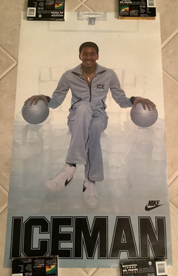 Original 1983 George Gervin Nike Poster "ICEMAN" 20.5 X 35.25 2nd Print ...