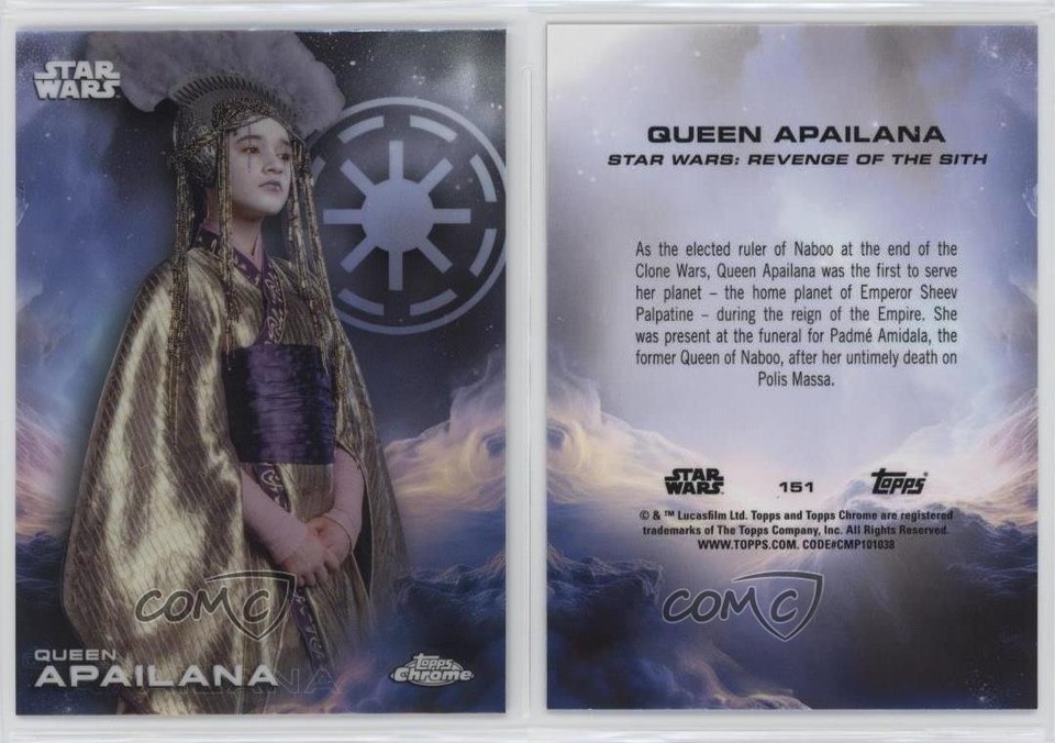 2025 Topps Chrome Star Wars Queen Apailana #151 11pb | eBay