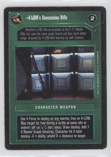 1997 Star Wars CCG: Dagobah Expansion 4-LOM's Concussion Rifle #CORI ...