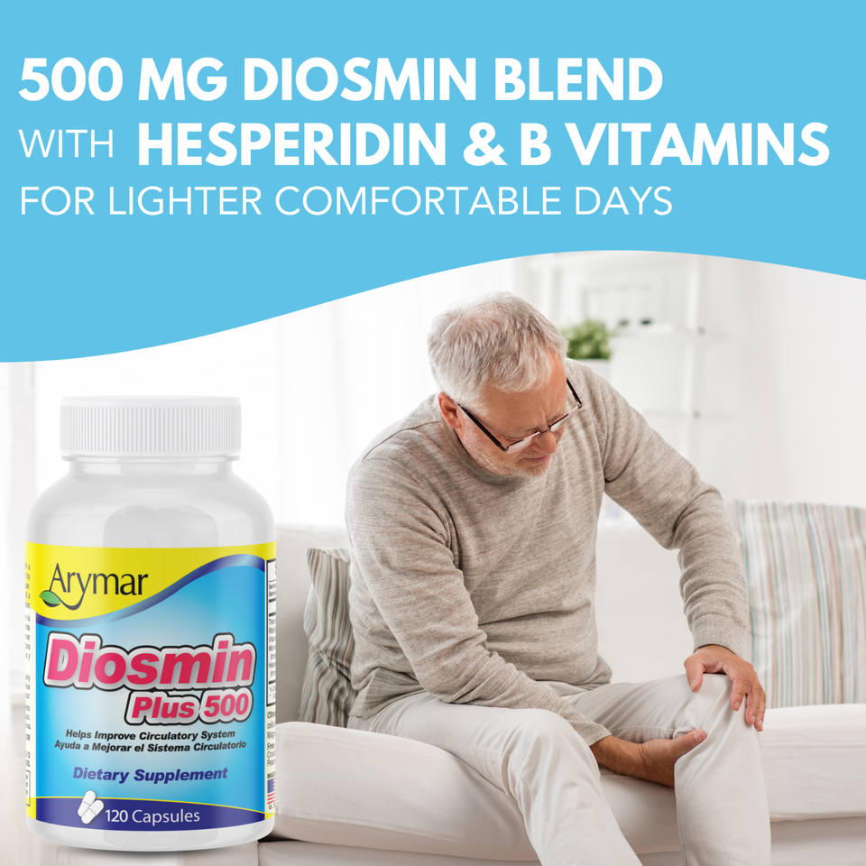 Arymar Diosmin Plus 500 with Hesperidin & B Vitamins – 120 Capsules | eBay