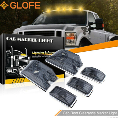 5x Smoke Roof marker light W/ Amber Bulbs LED for Hummer H2 Truck SUV ...