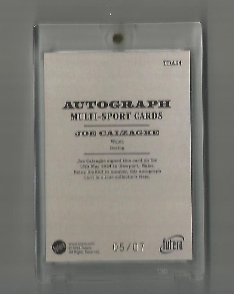 JOE CALZAGHE 2024 FUTERA MULTI-SPORT AUTOGRAPH BOXING AUTO 05/07/BOXING ...