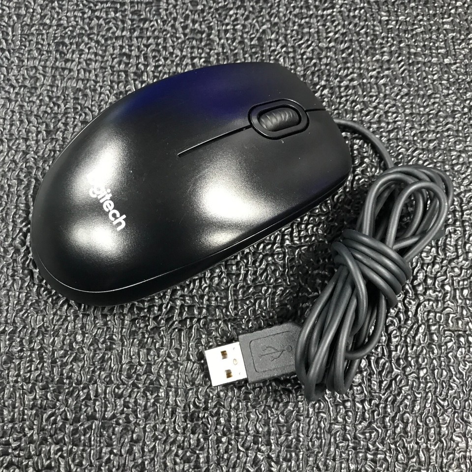 20 x Logitech B100 M-U0026 Wired Optical USB Computer Mouse Black 810 ...