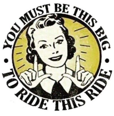 You must be this big to ride this ride waterproof vinyl sticker - many ...