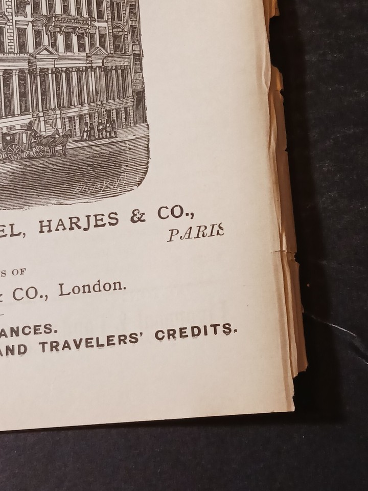 1891 print ad DREXEL MORGAN & COMPANY Bank ~ Wall & Broad St NYC ...