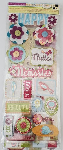 DCWV Flower Shower Spring - Embellishment Stack of 5 Pkgs, Pop-Up/Epoxy ...