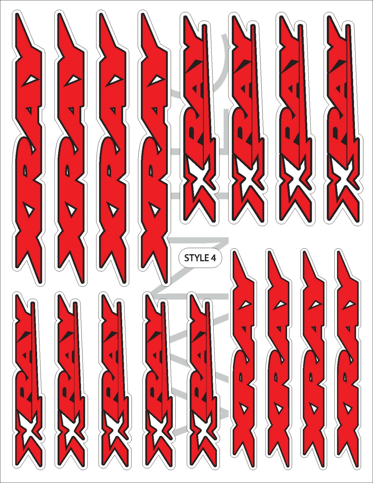 Xray RC Sticker Decal buggy cars truck XB4 XB2 XT2 XB8 GTX8 | eBay