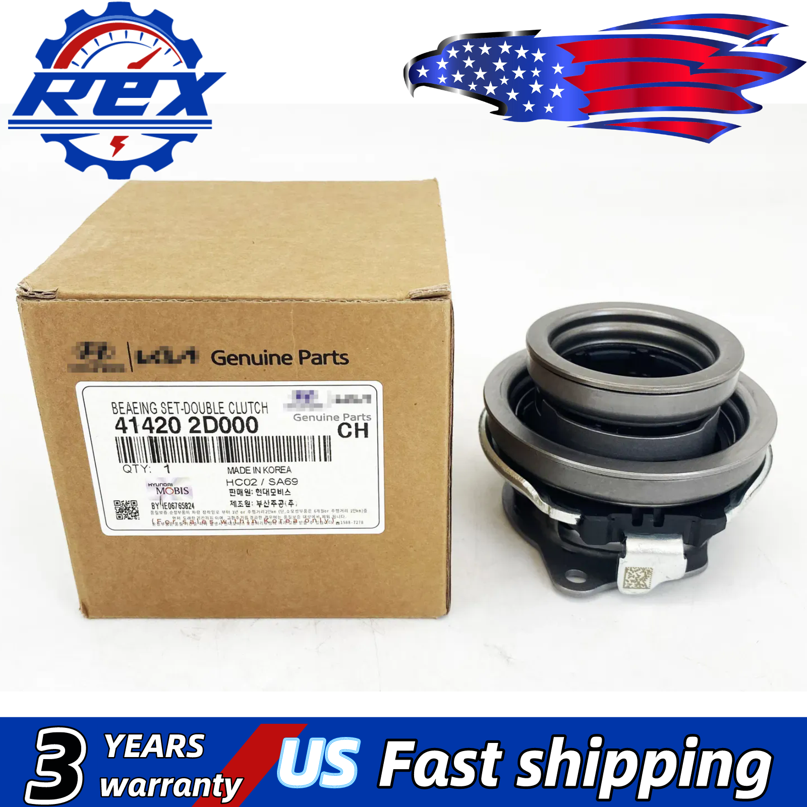 OEM 41420-2D000 Release Bearing Double Clutch FIT For Hyundai Kia 1.6L ...