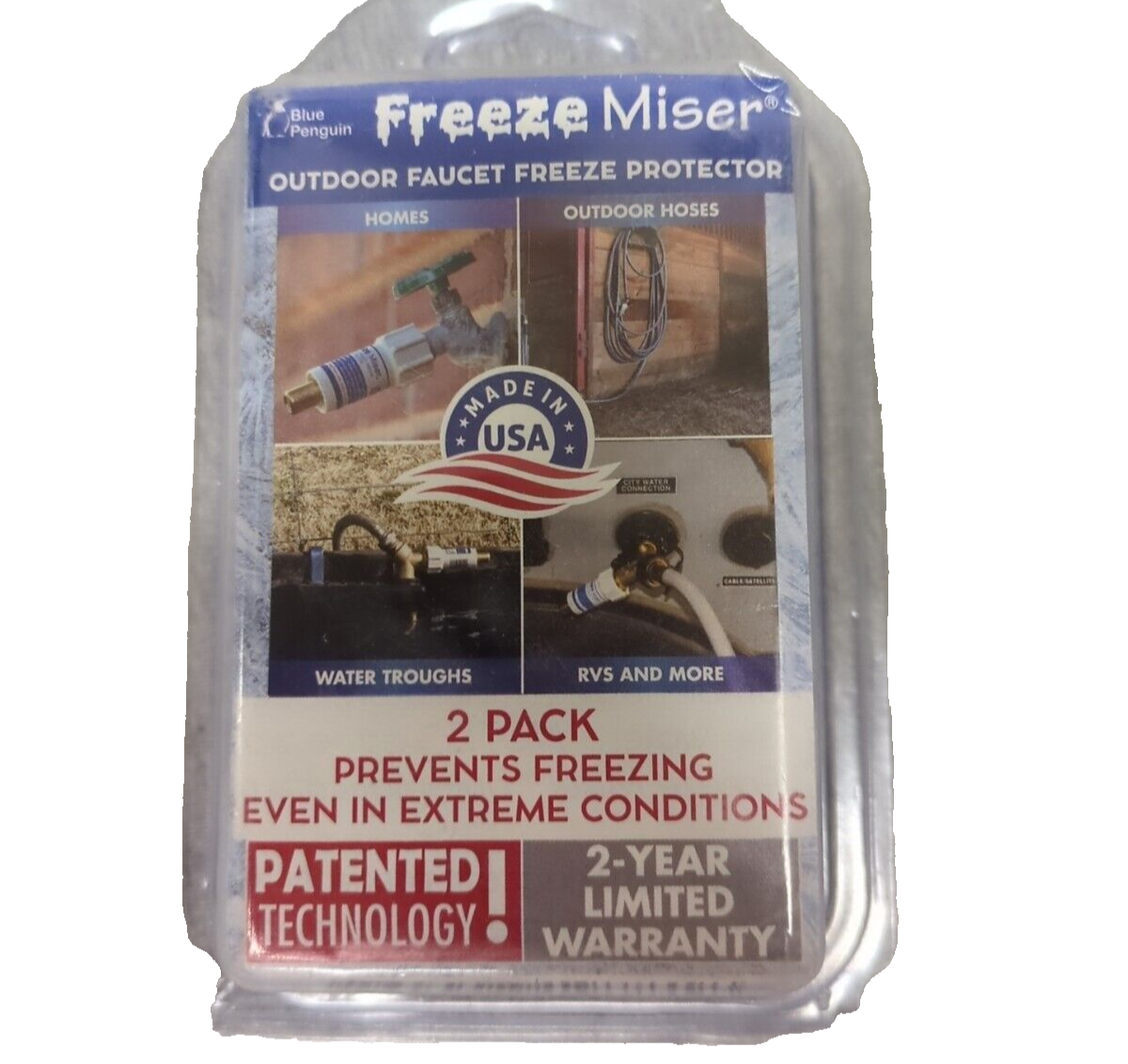 A3-1 Freeze Miser Outdoor 2-Pack Faucet Freeze Protector / Protection ...