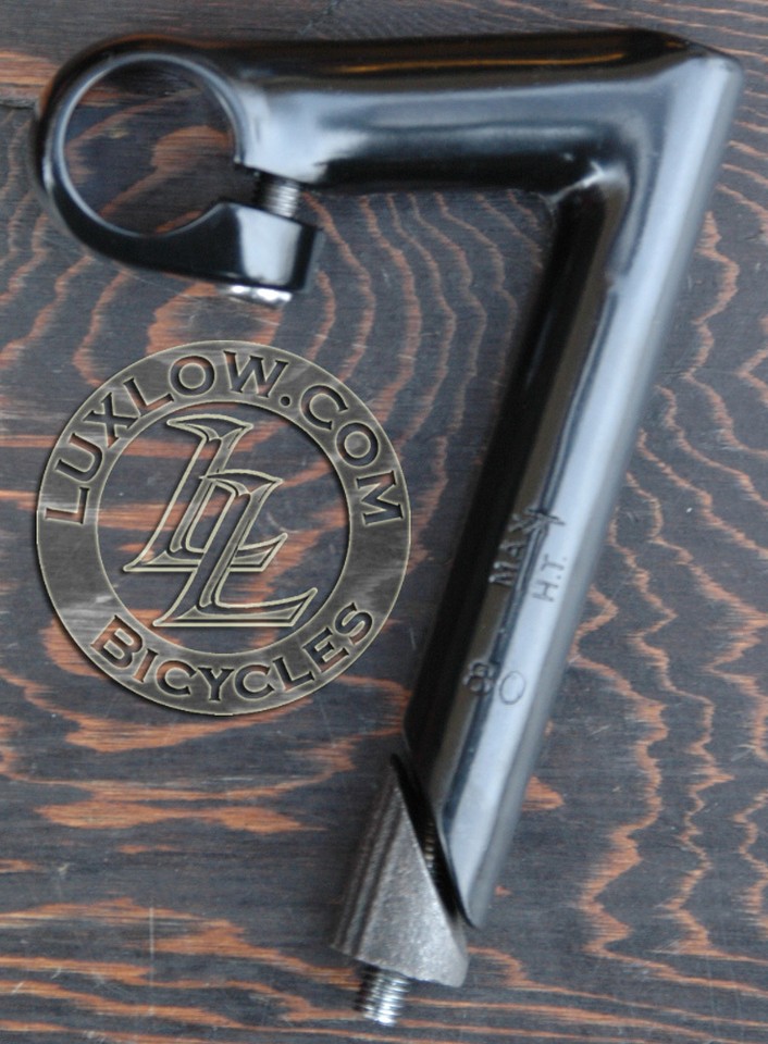 Black Alloy FIXIE Bicycle Quill Stem 22.2mm Vintage Fixed Gear Track ...