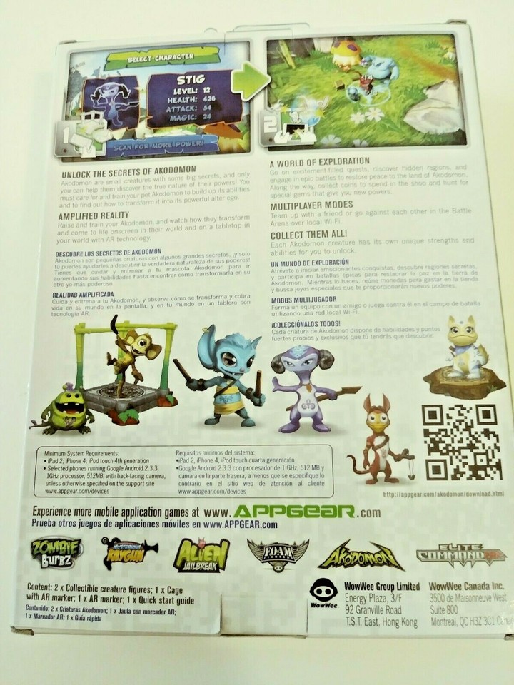 New In Box - Appgear AKODOMON Amplified Reality Game SHARA & GONGO | eBay