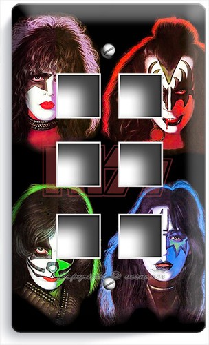 KISS HARD ROCK MUSIC BAND SOLO ALBUM INSPIRED LIGHT SWITCH OUTLET PLATE ...