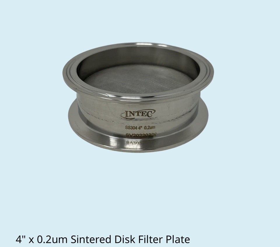 0.2 um Tri Clamp Sintered Disk Filter Plate (0.2 MICRON) 4”/6" & 8 ...