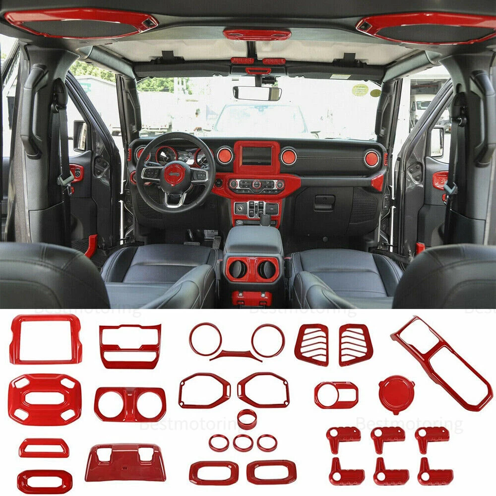 Jeep Wrangler Red Interior Trim Kit | Cabinets Matttroy