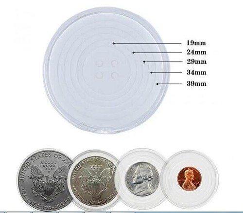 100 Adjustable Foam Gasket Mats White Rings FOR 19-40mm US Coins ...