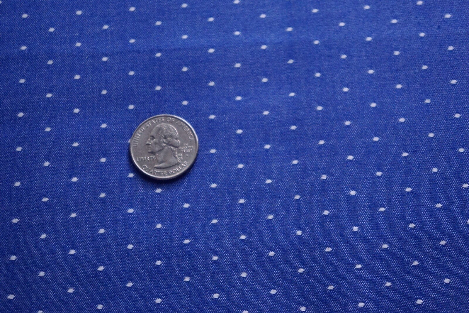 ~ ROBERT KAUFMAN CHAMBRAY COTTON POLKA DOTS 57" WIDE FABRIC BTHY ~ | eBay