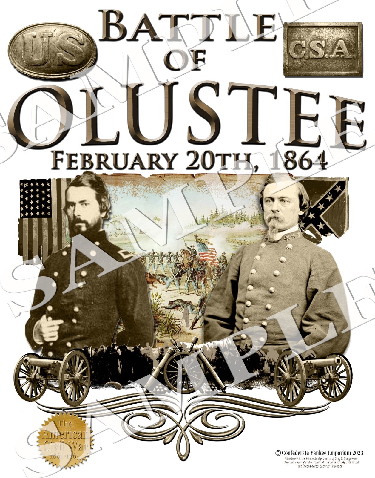 Battle of Olustee American Civil War themed art print | eBay